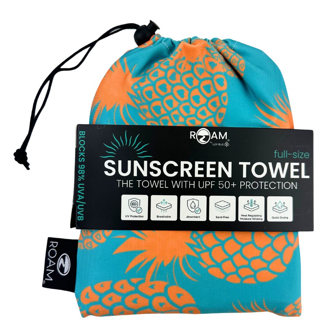 UPF 50+ Sunscreen Towel Full Size (Pineapple Fever) – ROAM